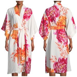 Natori | Intimates & Sleepwear | Natori Bali Floral Robe In Warm White ...